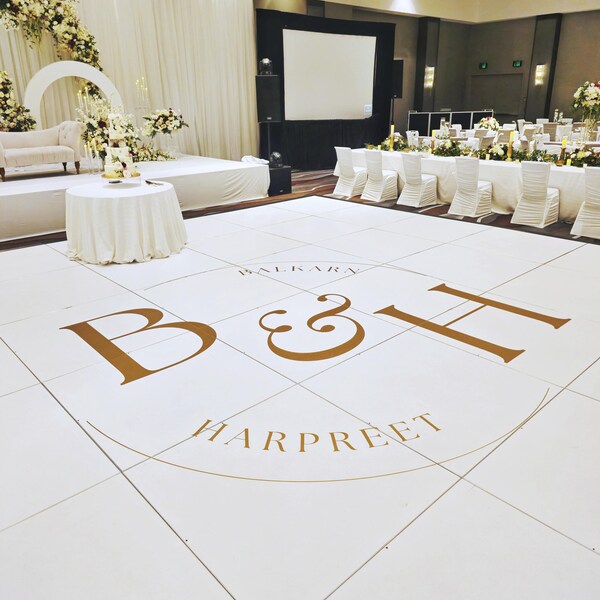 Personalized Wedding Vinyl Decals | Dance Floor Decal | Vinyl Floor ...