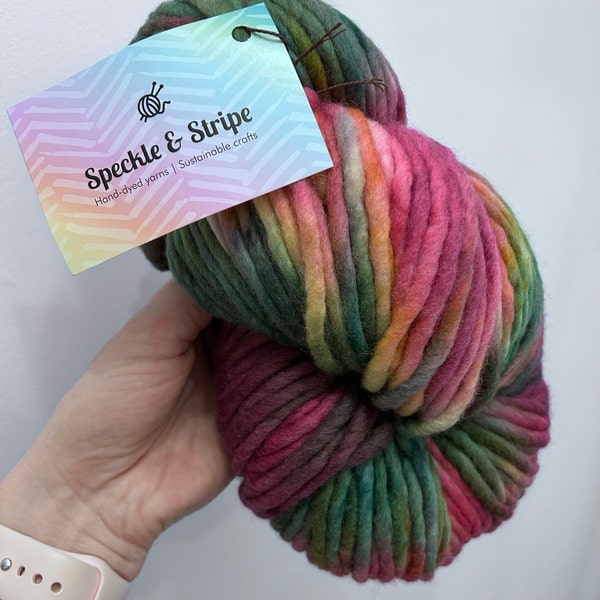 Ultra Bulky/super Chunky Merino Wool Yarn, Single Ply, Hand Dyed Yarn ...