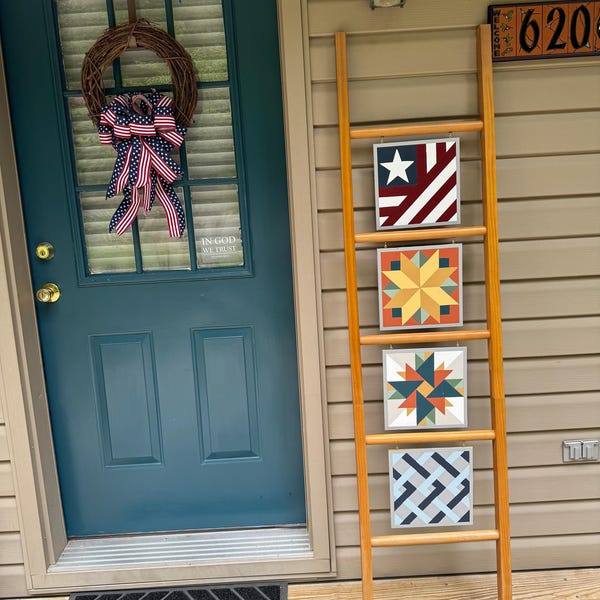 Laser Cut 8-piece Barn Quilt Blanks Supplies for Creative DIY Art Home ...