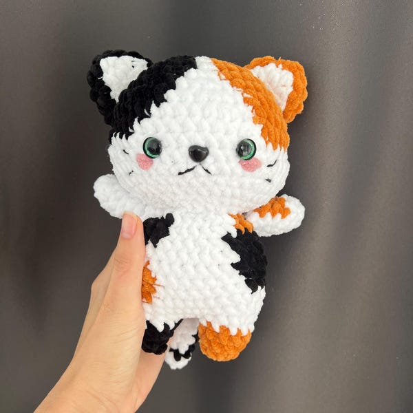 2in1 Crochet Pattern - Brownie the Calico Cat and White Meow, Soft Toy ...