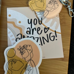 Michigan Pink Smiley Face Sticker Retro Boho Aesthetic - Etsy