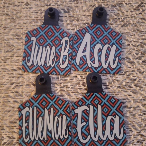 Custom Cattle Ear Tag UV Printed Full Color Weatherproof Personalized ...