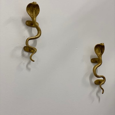 Vintage King Cobra Snake Wall Hook pair as Shown OR Brass Door Pull ...