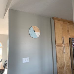 Turquoise Wall Clock Teal Blue Wall Art Color Block Wall Clock - Etsy