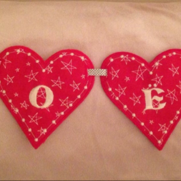 Love Heart Banner in the Hoop Banners Machine Embroidery Designs ...