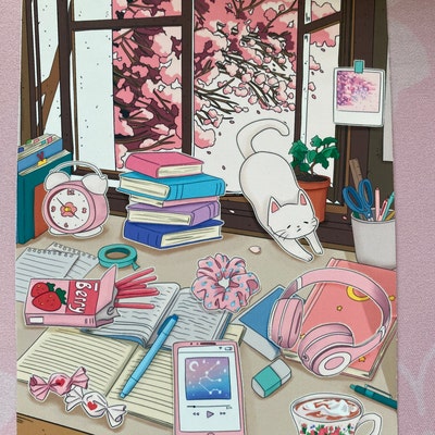 Hanami Sticker Sheet Japanese Picnic Aesthetic Spring Planner Stickers ...