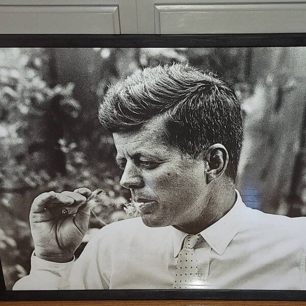 JFK Smoking Weed Poster Photo Print, President John F Kennedy Smoking a ...