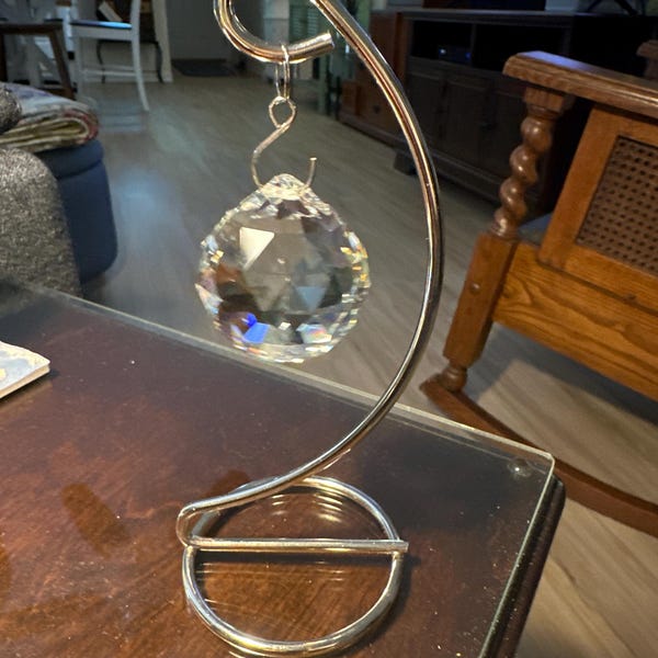 Tabletop Memorialight Crystal W/stand- Sympathy Grief Gift Rainbow ...
