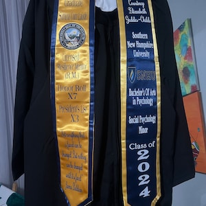 Dual Colored Panel Custom Graduation Stole HBCU Style - Etsy