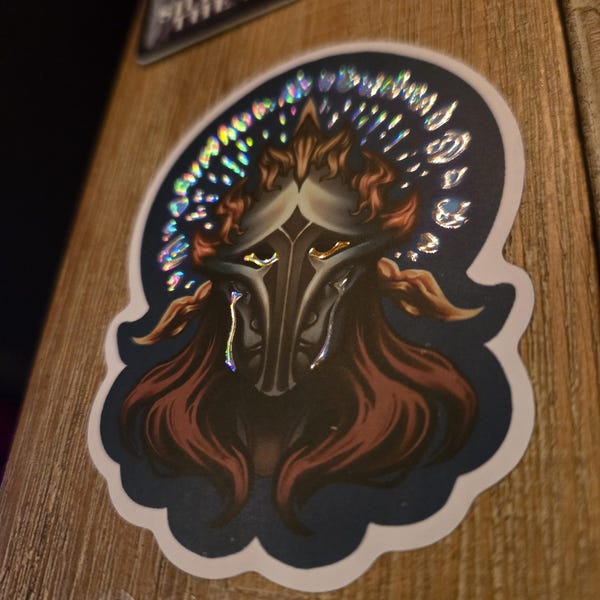 Courageous Dog HOLO HEART STICKER - Etsy