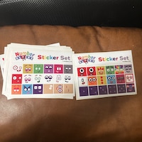 Numberblocks 41-60 Faces / for 2cm Cubes / A5 Sticker Printing ...
