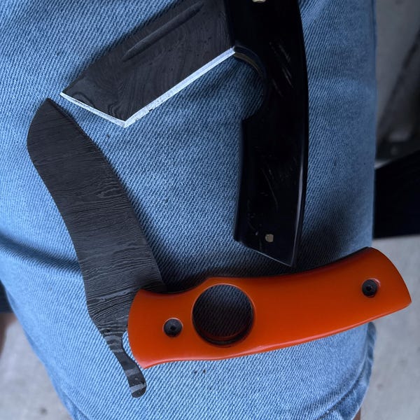 Handmade Leather Wrist Cuff Sheath With Knife Holder - Necker Knife ...