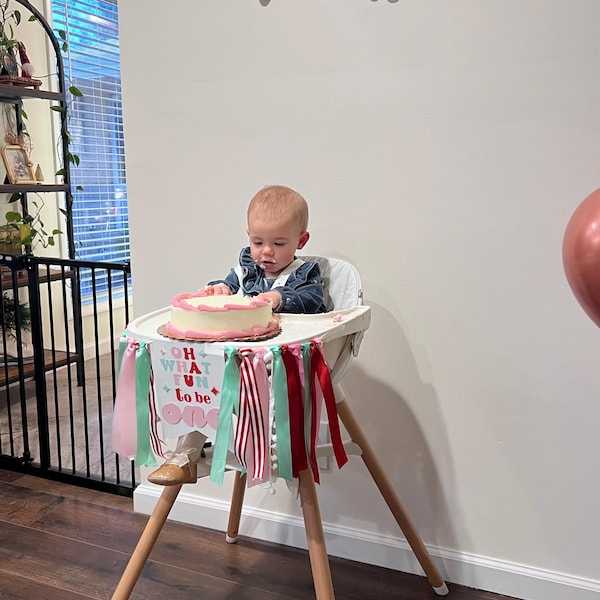 Fast One Banner, Racecar 1st Birthday Decor, Retro Car High Chair Sign ...