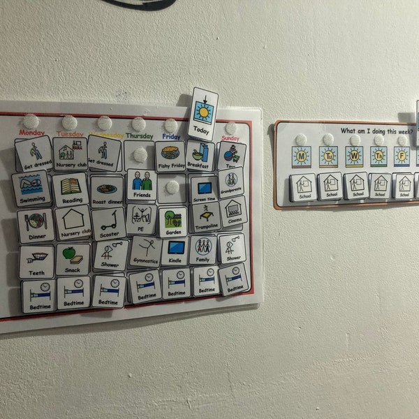 Weekly Schedule Planner Routine Daily Visual Timetable Visual Aid for ...