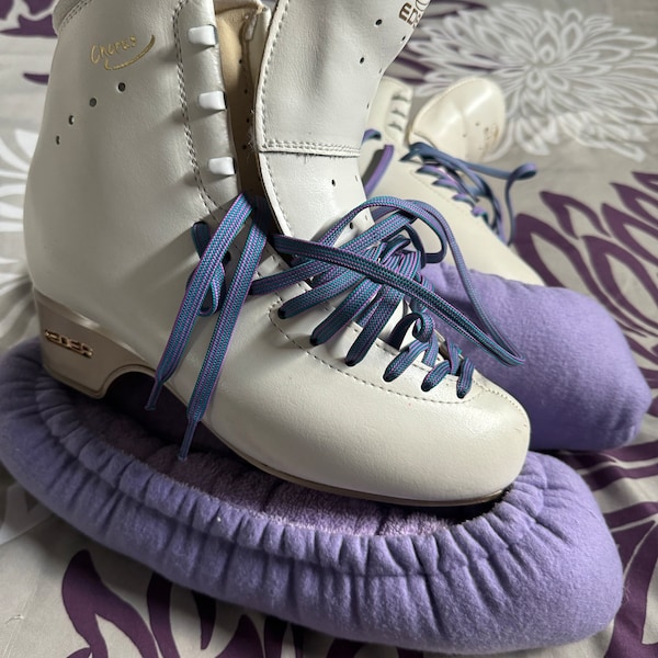 Pale Pink W/ Bows Super Puffy Ice Skate Skating Soakers Blade Covers ...