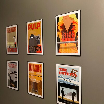 Tarantino Movie Poster Collection // Film Print Set of 6 // Retro Wall ...