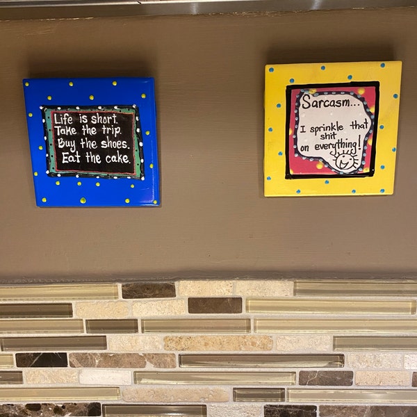 Inspirational Quote,wall Hanging Ceramic Tile,home Decor,motivational ...
