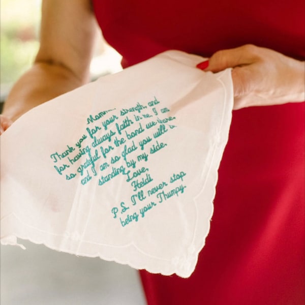Custom Handkerchief - Personalized Handkerchief - Embroidered ...