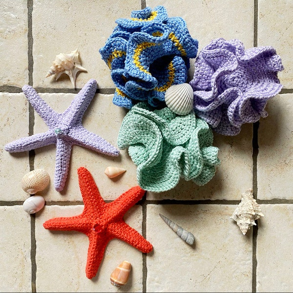 Crochet Sealife Collection No1 Crochet PDF PATTERN Shells, Sea Urchins ...