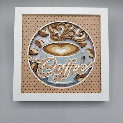Coffee Shadow Box Svg, Shadow Box Svg, Coffee Svg, Cricut Svg, Card ...