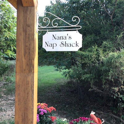 Custom Hanging Sign Personalized Black Metal Sign With Hanging Rod ...