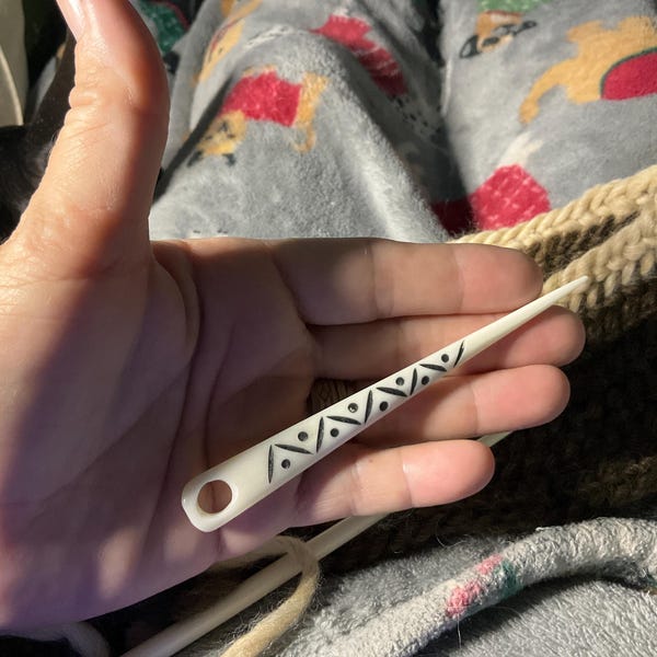 Bone Knitting Needle for Nalbinding or Weaving - Etsy