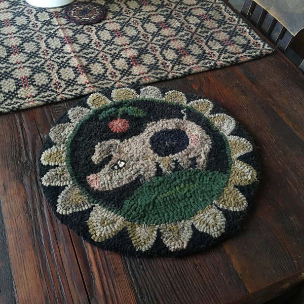 Rug Hooking Pattern, the Homestead, Primitive Hooked Rug Pattern, Hand ...