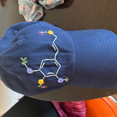 Custom Embroidered Chemical Structure Baseball Cap, Personalized ...