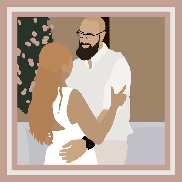 Custom Portrait Featuring Deceased Loved One - Tribute, Loss of Loved ...