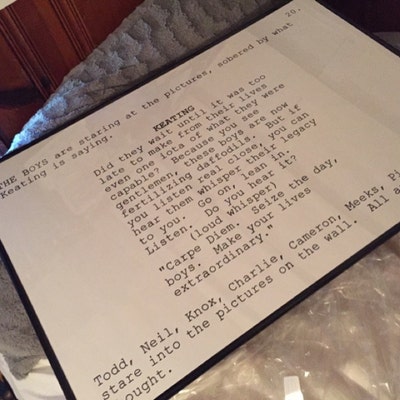 Dead Poets Society Screenplay Movie Poster up to 24 X 36 Robin Williams ...