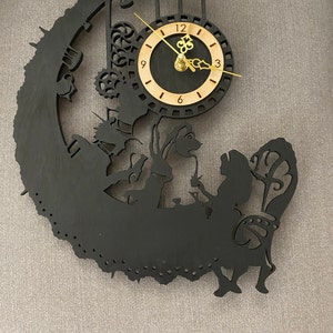 Alice in Wonderland Clock English Teacher Gift Librarian Gift FREE ...