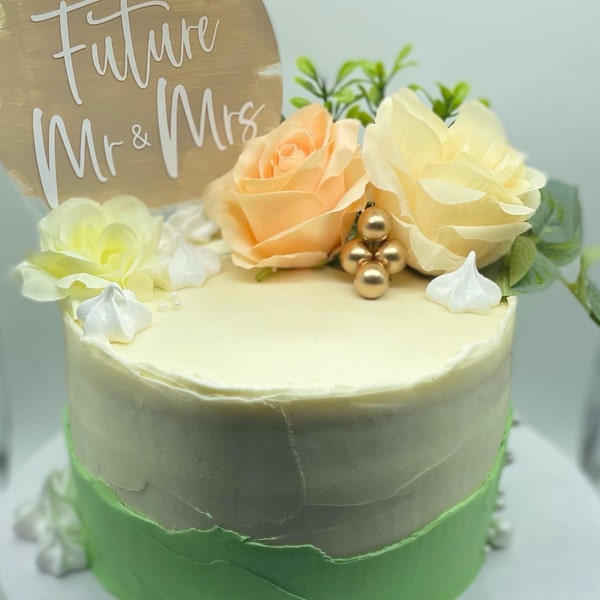 Acrylic Future Mrs Cake Topper | Personalized Bridal Shower Cake Topper ...