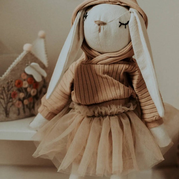 Ballet Dancer Bunny Soft Doll, PDF Sewing Pattern, Full Apparel ...