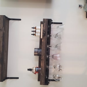 Wood Wine Rack Shelves the Ryan Wall Mounted Shelf & - Etsy