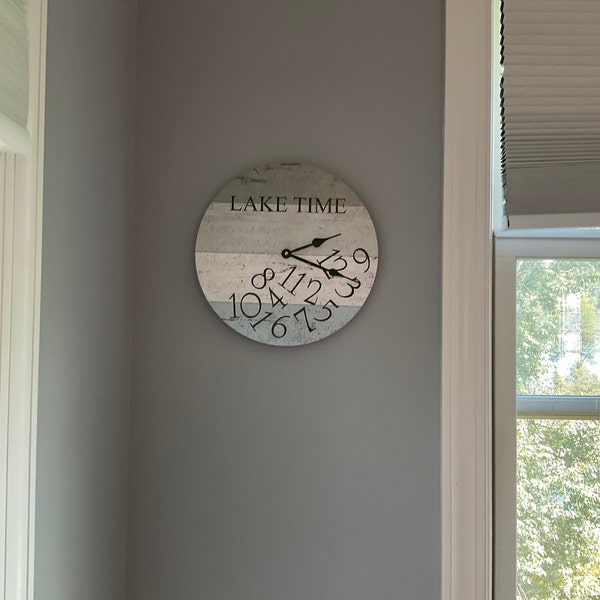 LAKE TIME Clock- Four Color Whatever Lake Time Clock - Etsy