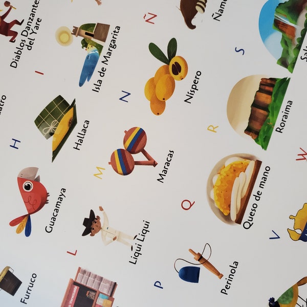 Venezuelan Alphabet Venezuela's Abc's - Etsy