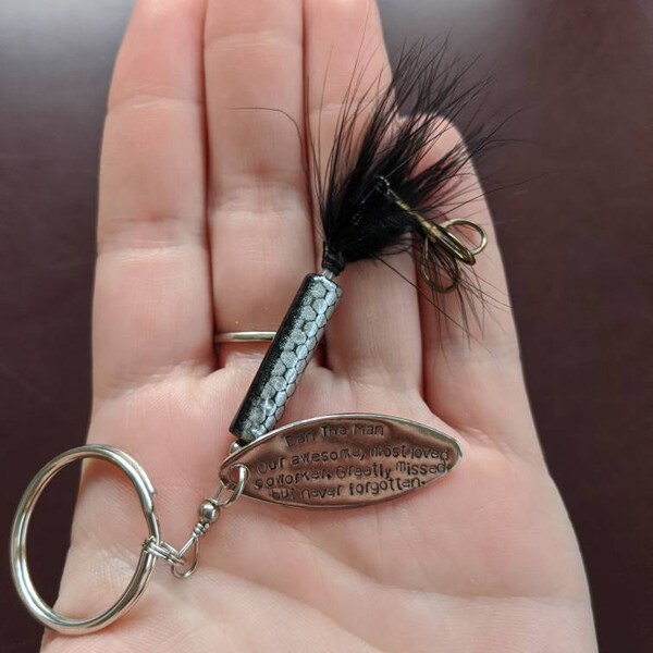Fishing Lure Key Chain Personalized Customized and Hand Stamped - Etsy