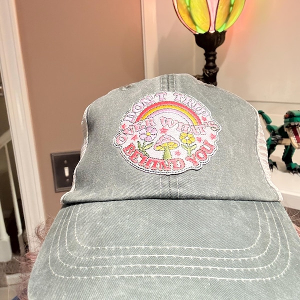 Baseball Trucker Hat With Embroidered Patch - Your Choice of Patch ...