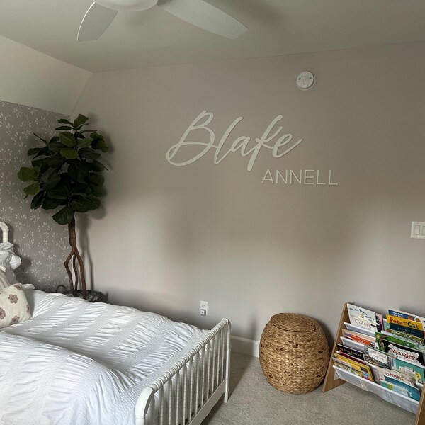 Baby Girl Nursery Name Sign, Baby Boy Nursery Name Sign, Minimalistic ...