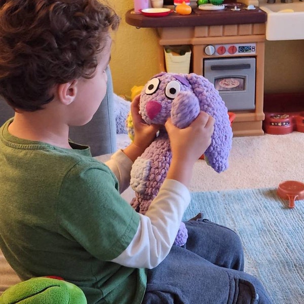 Bluey Chattermax Velvet Crochet Handmade Stuffed Animal Made in USA - Etsy