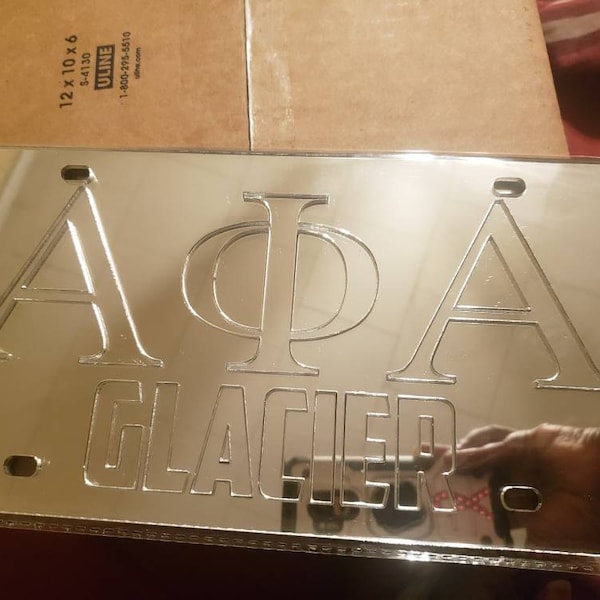 Custom Greek Letter License Plate, Laser Cut Fraternity Sorority Car ...