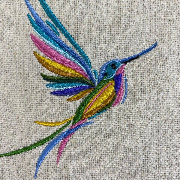 Multi-colour Hummingbird Machine Embroidery File, Custom Digitized ...
