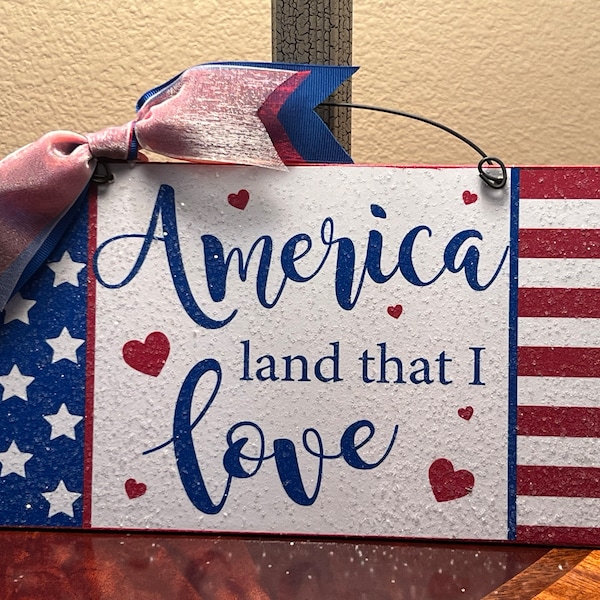 America Land That I Love Sign. - Etsy