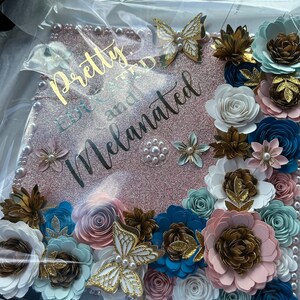 Custom Mexico Graduation Cap Topper Lo Logre Flag Floral Bling - Etsy