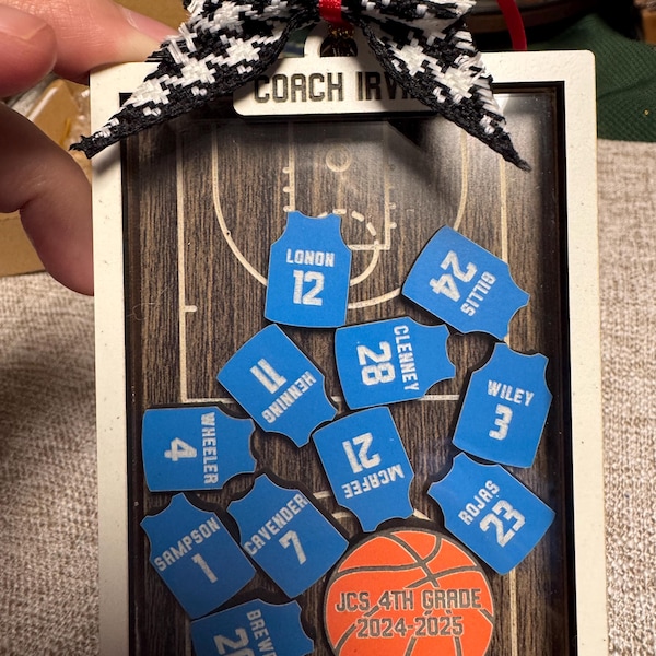 Personalized Basketball Shaker Ornament, Custom Jersey's Name & Number ...