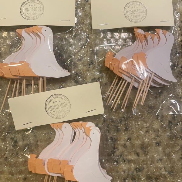 Goose Birthday Cupcake Toppers, Silly Goose Birthday, Goose Party ...