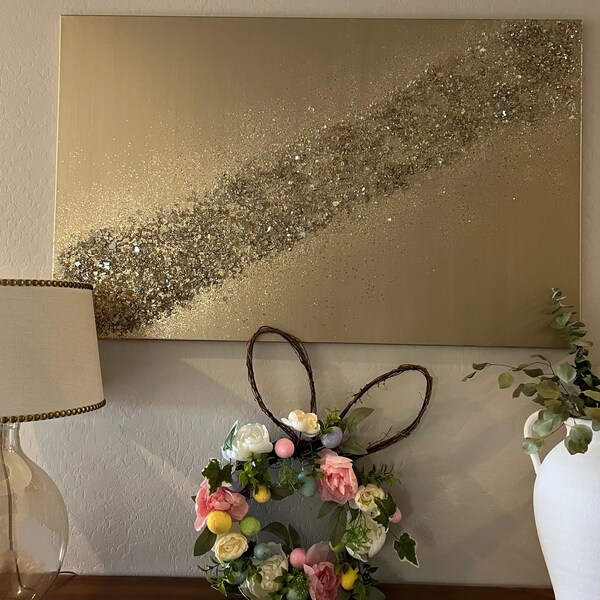 City Lights - Pretty Glitter Abstract Art, Glitter Wall Art, Abstract ...