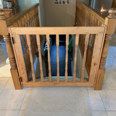 Wood Gate, Spindle Gate, Baby Gate, Custom Pet or Baby Gate, Solid Wood ...