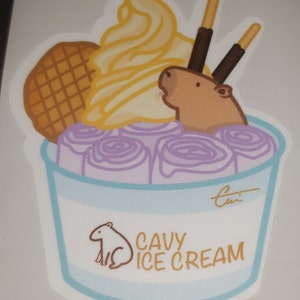 Capybara Sandwich Sticker - Etsy