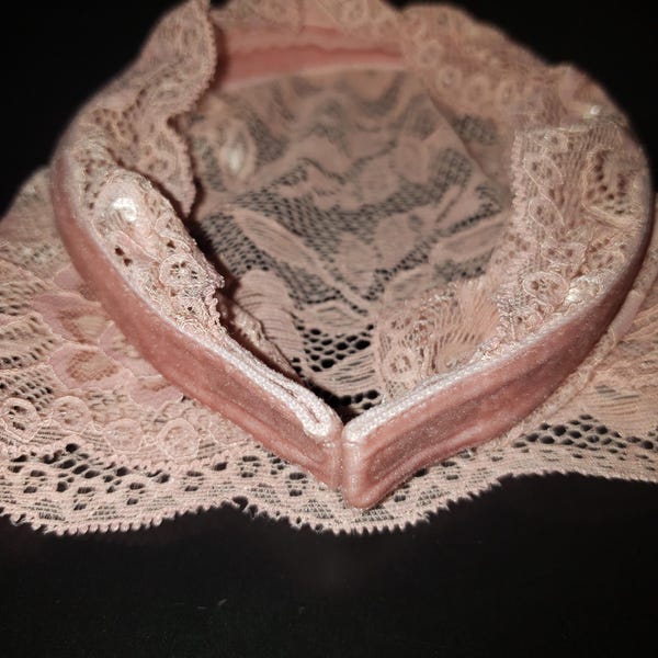 Dark Brown Lace Headband, Christian Veil, Structured Religious Head ...